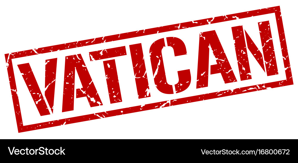 Vatican red square stamp Royalty Free Vector Image