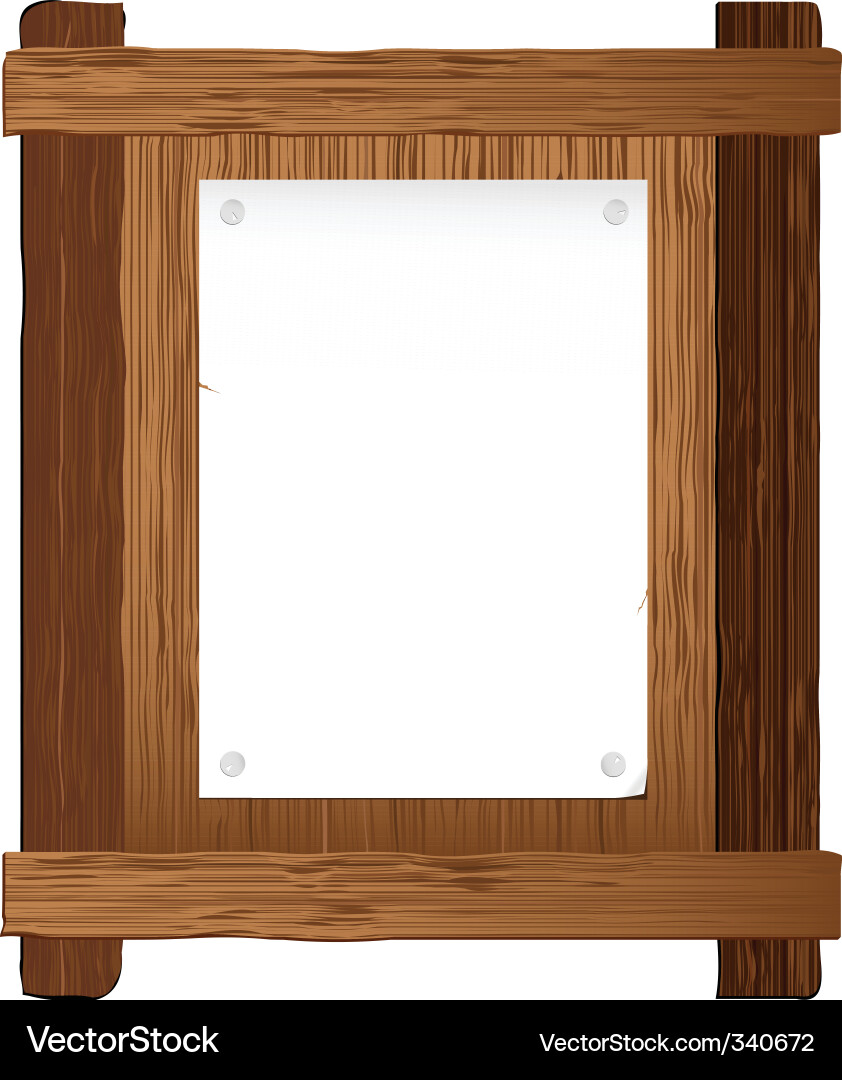 Wooden Message Board Royalty Free Vector Image