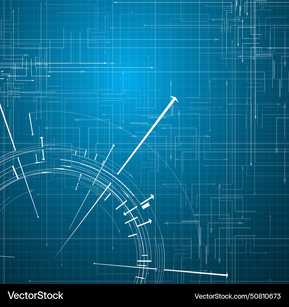 Abstract blue technology circuit background Vector Image