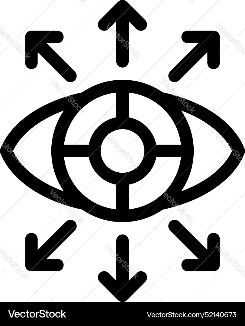 Eye tracking system analyzing human vision Vector Image