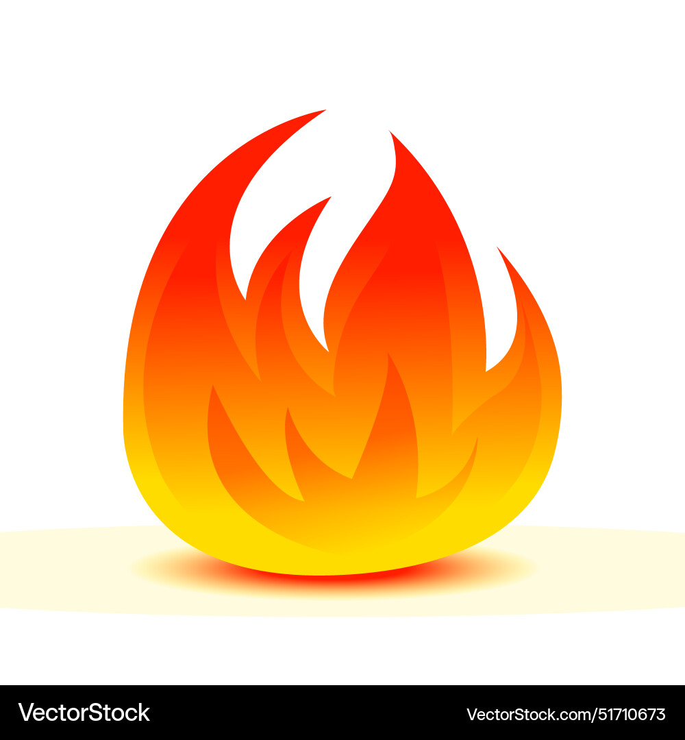 Fire flame camping energy and power concept 3d Vector Image
