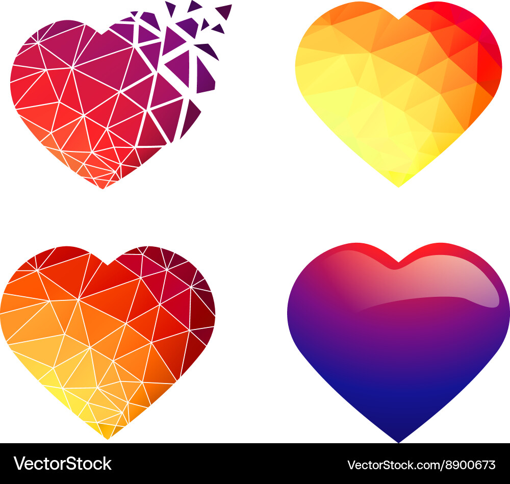 Heart design collection Royalty Free Vector Image