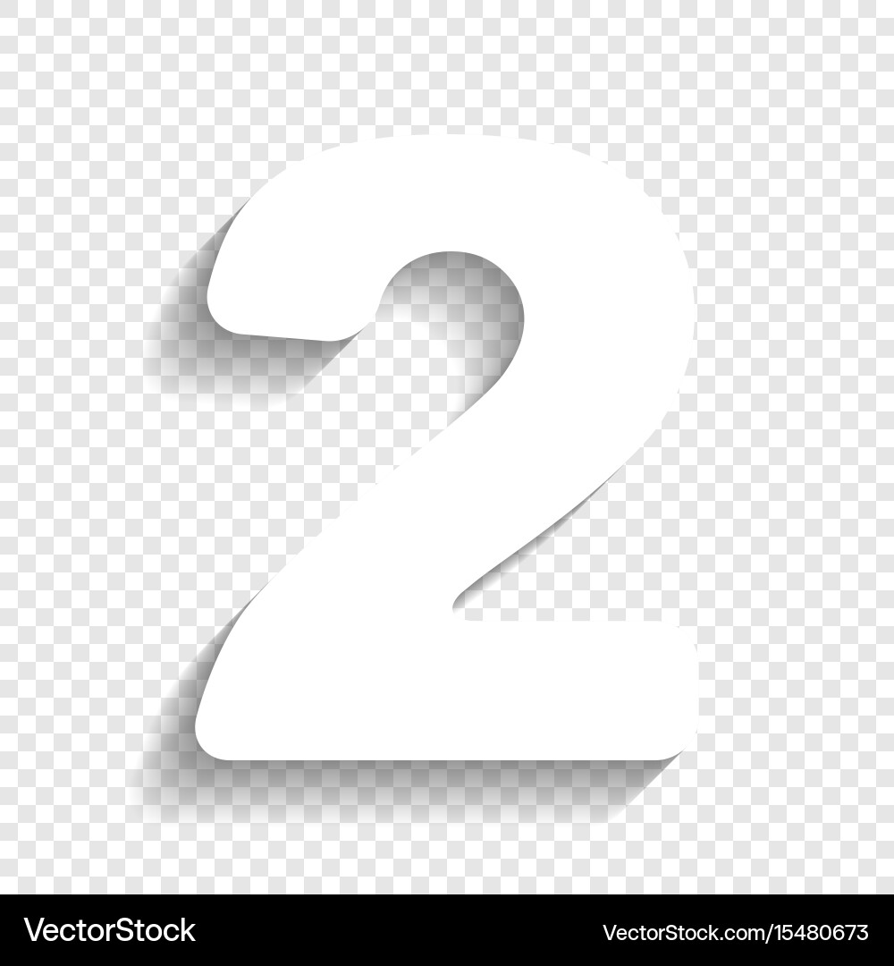 Number 2 sign design template elements Royalty Free Vector