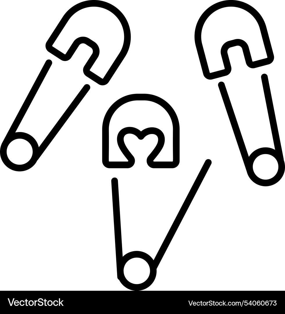 Safety pins Royalty Free Vector Image - VectorStock