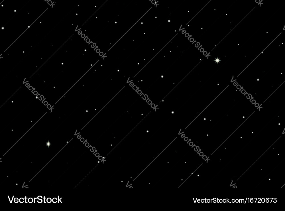 Starry Night Sky Background Royalty Free Vector Image