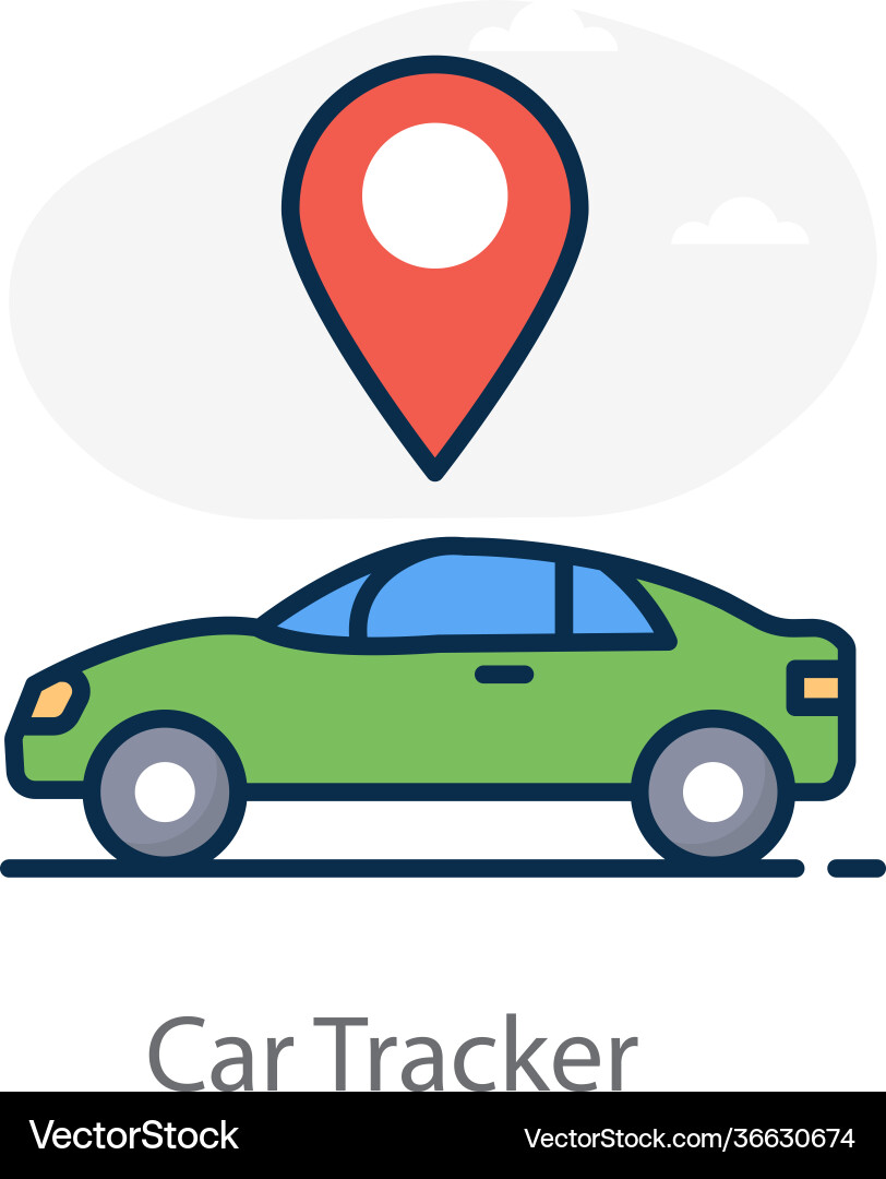 Car tracker Royalty Free Vector Image - VectorStock