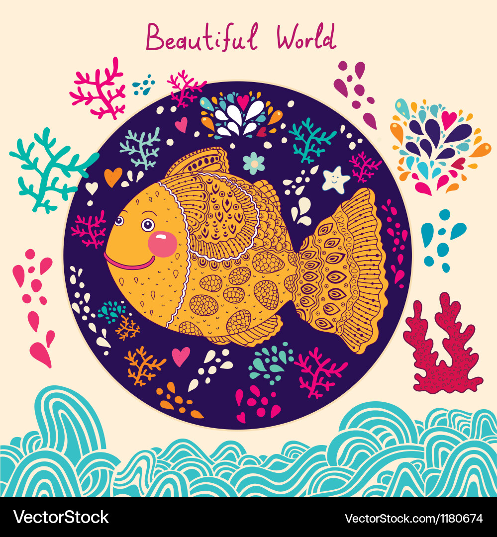 Colorful Coral Reef Fish Royalty Free Vector Image