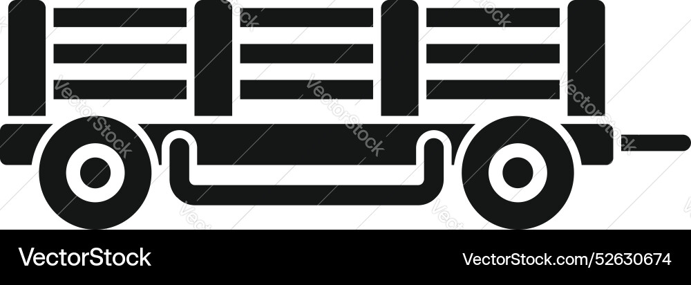 Empty farm trailer standing for harvesting work in