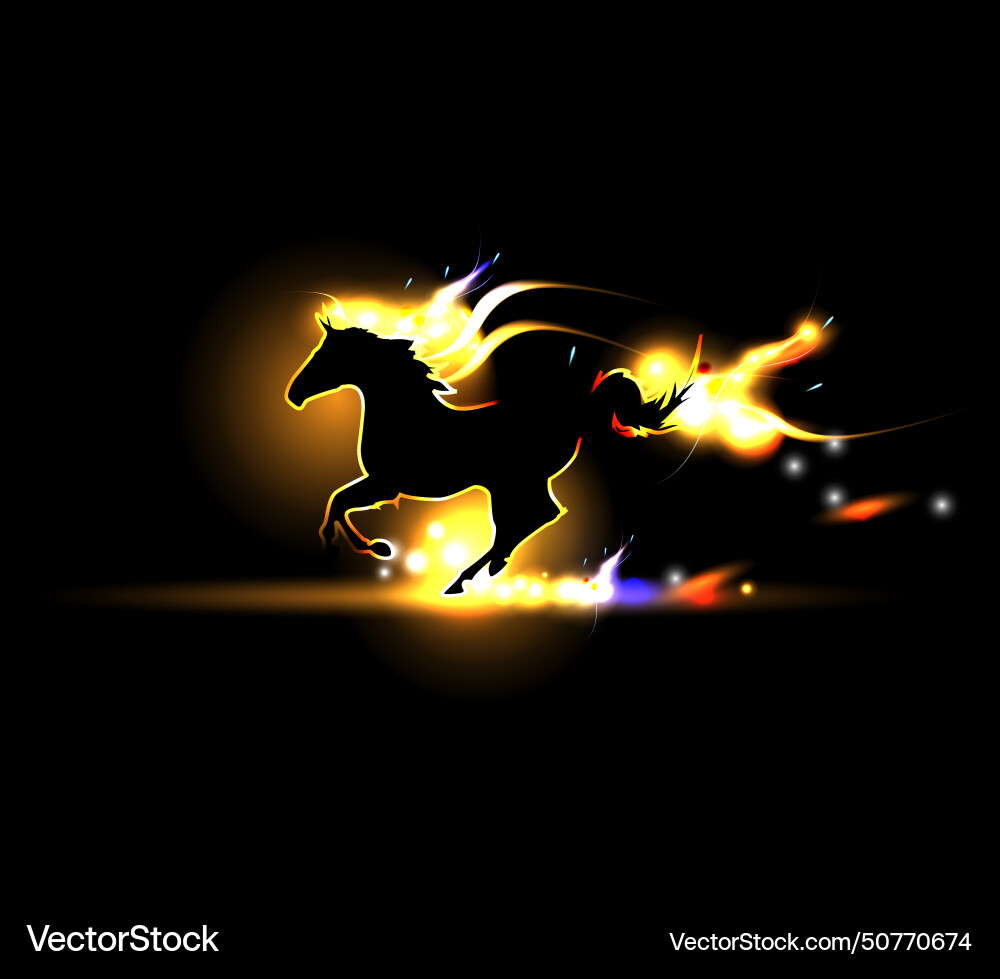 Flash horse Royalty Free Vector Image - VectorStock