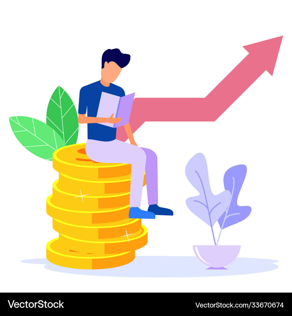 Graphic cartoon character start up Royalty Free Vector Image