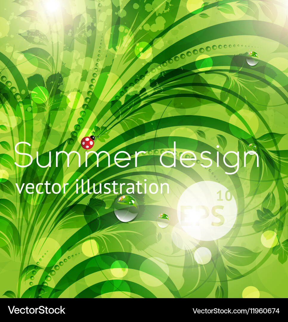 Green floral background Royalty Free Vector Image