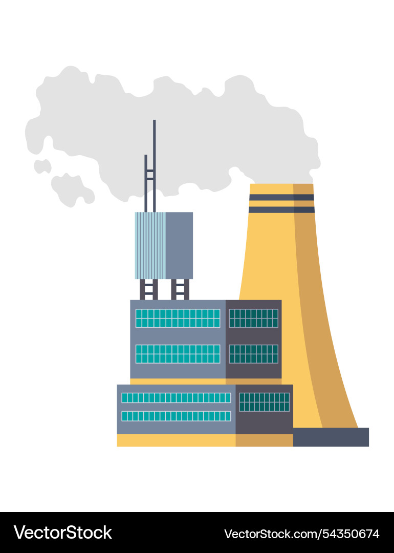 Industrial Factory Building Royalty Free Vector Image