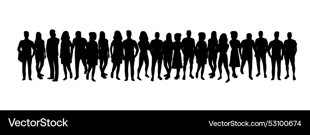 People in a Queue - Team Concept Royalty Free Vector Image
