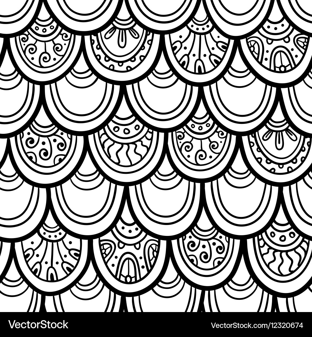 Scale seamless pattern Royalty Free Vector Image