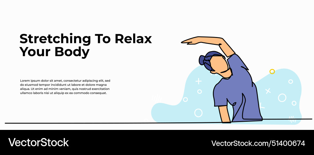 Stretching to relax body modern Royalty Free Vector Image