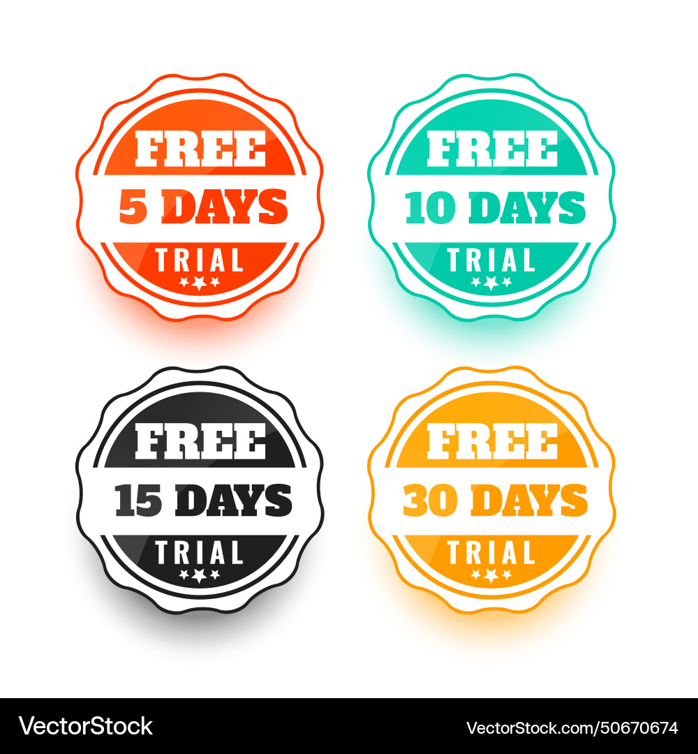 Stylish free trial stamp background sign Vector Image