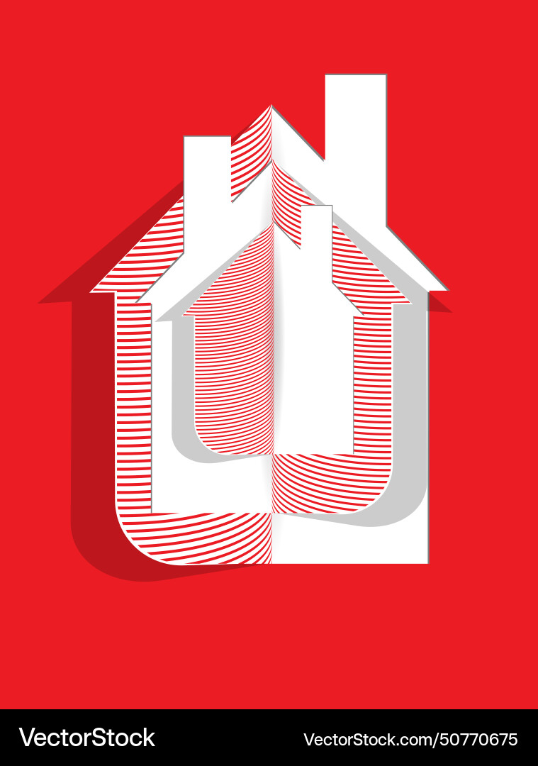 Abstract paper city real estate background Vector Image