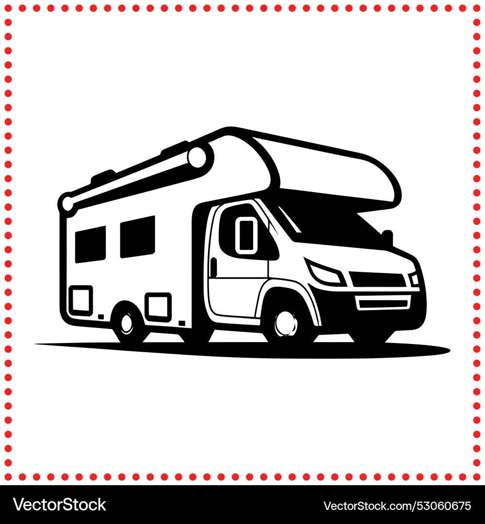 Bold camper van icon perfect for travel Royalty Free Vector