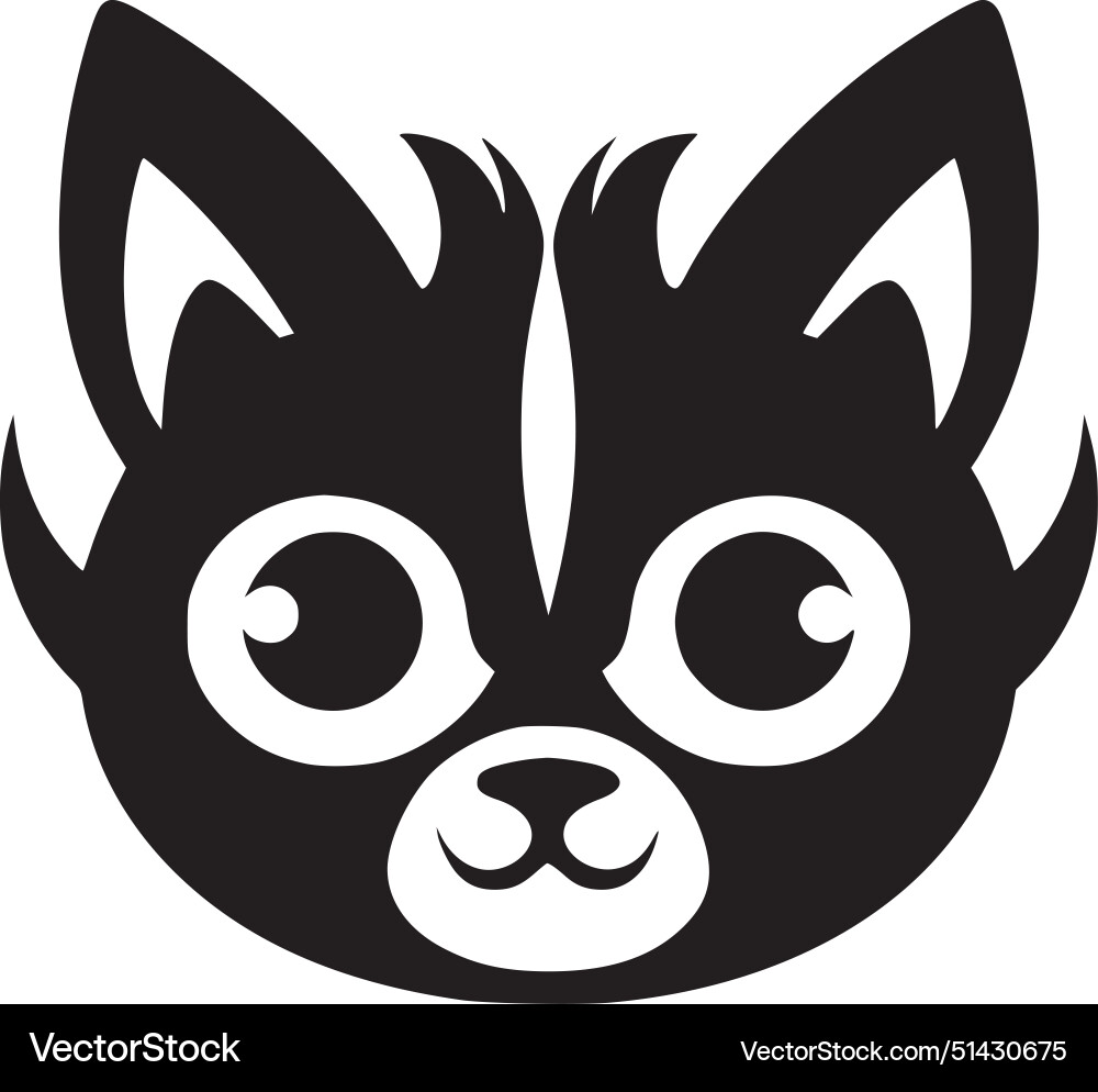 Cat - black and white Royalty Free Vector Image