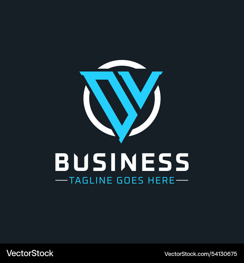 Dv monogram modern initials letter logo design Vector Image