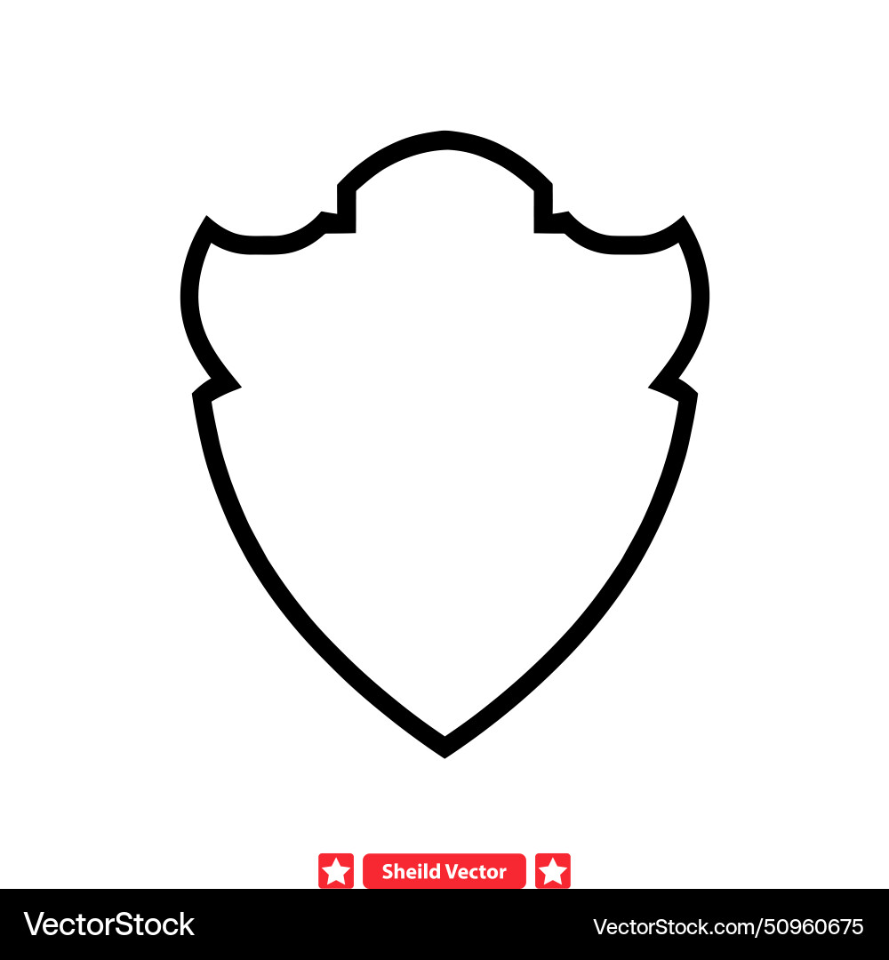 Guardian heritage iconic shield silhouette Vector Image