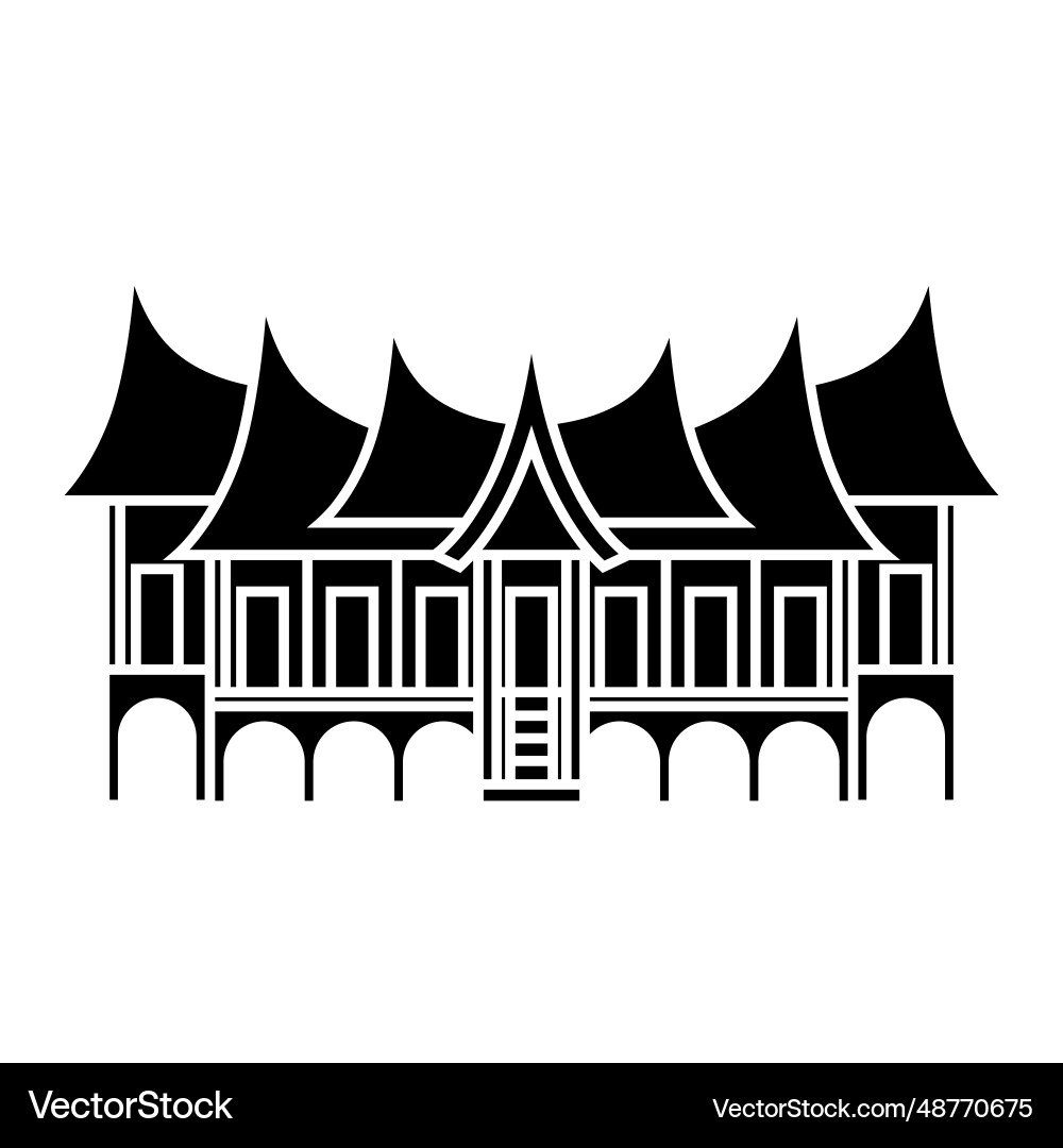 Minang traditional house Royalty Free Vector Image