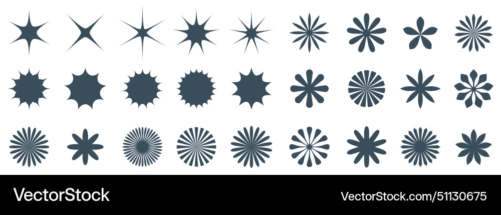 Monochrome graphic shapes assortment Royalty Free Vector
