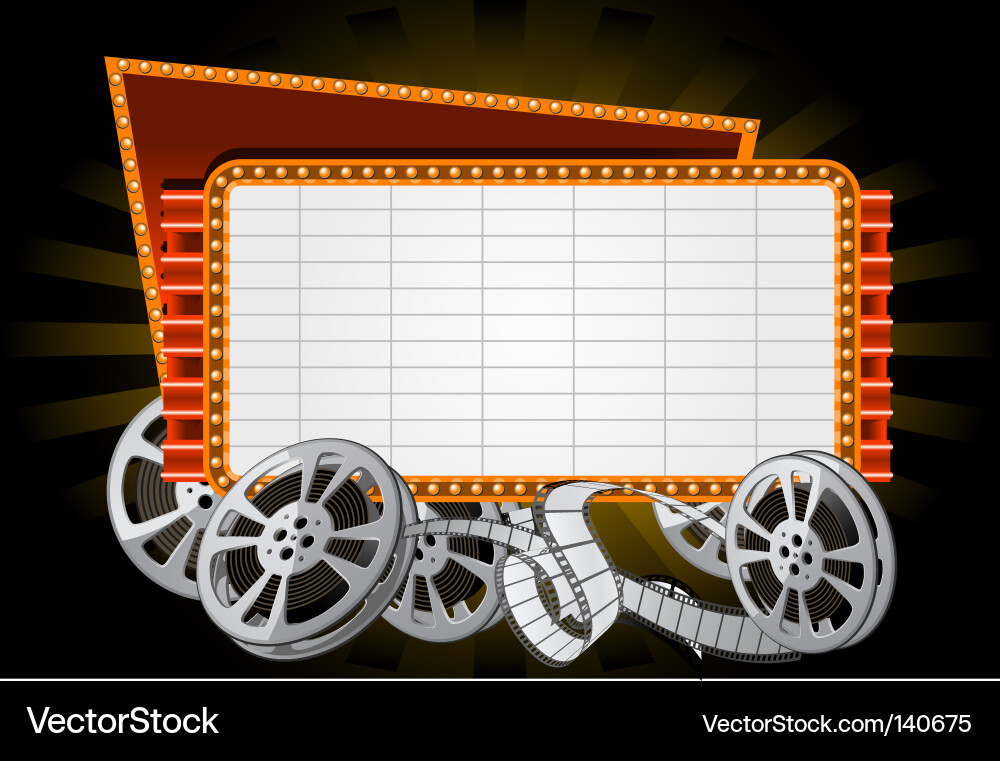 Movie marquee Royalty Free Vector Image - VectorStock