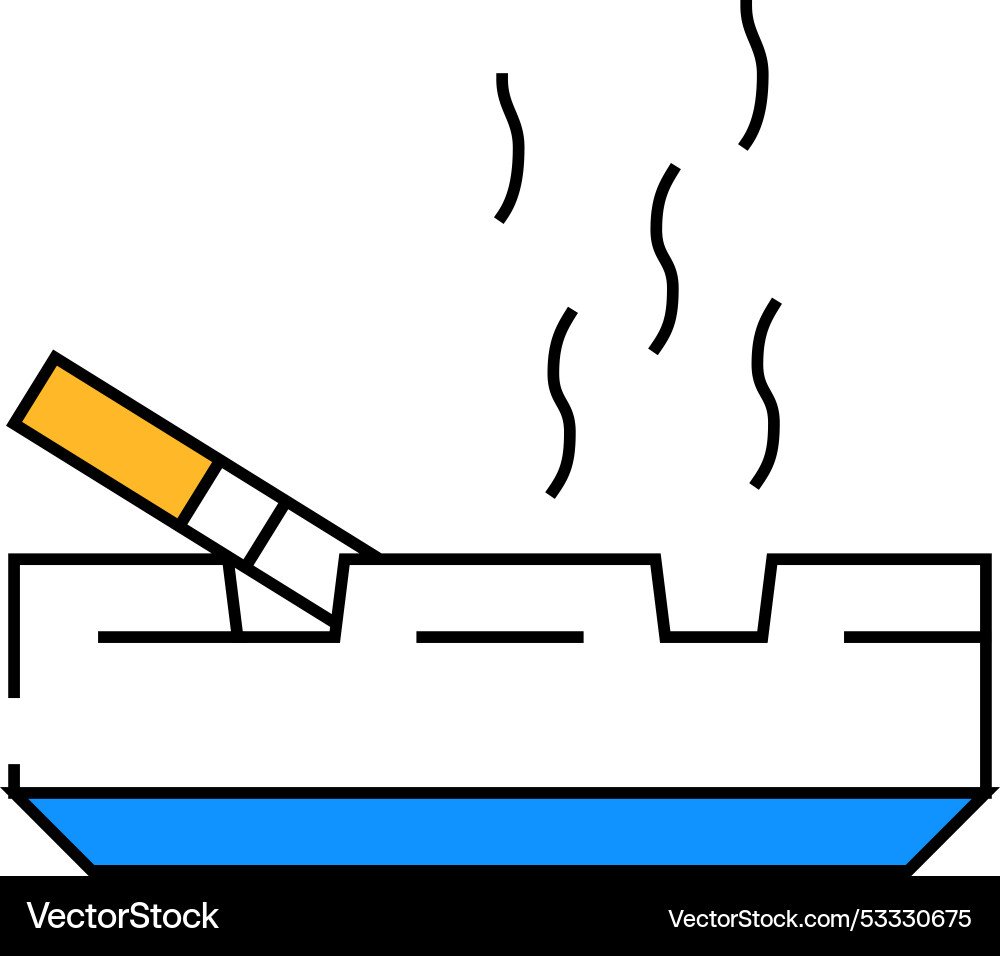 Smoking smell icon color Royalty Free Vector Image