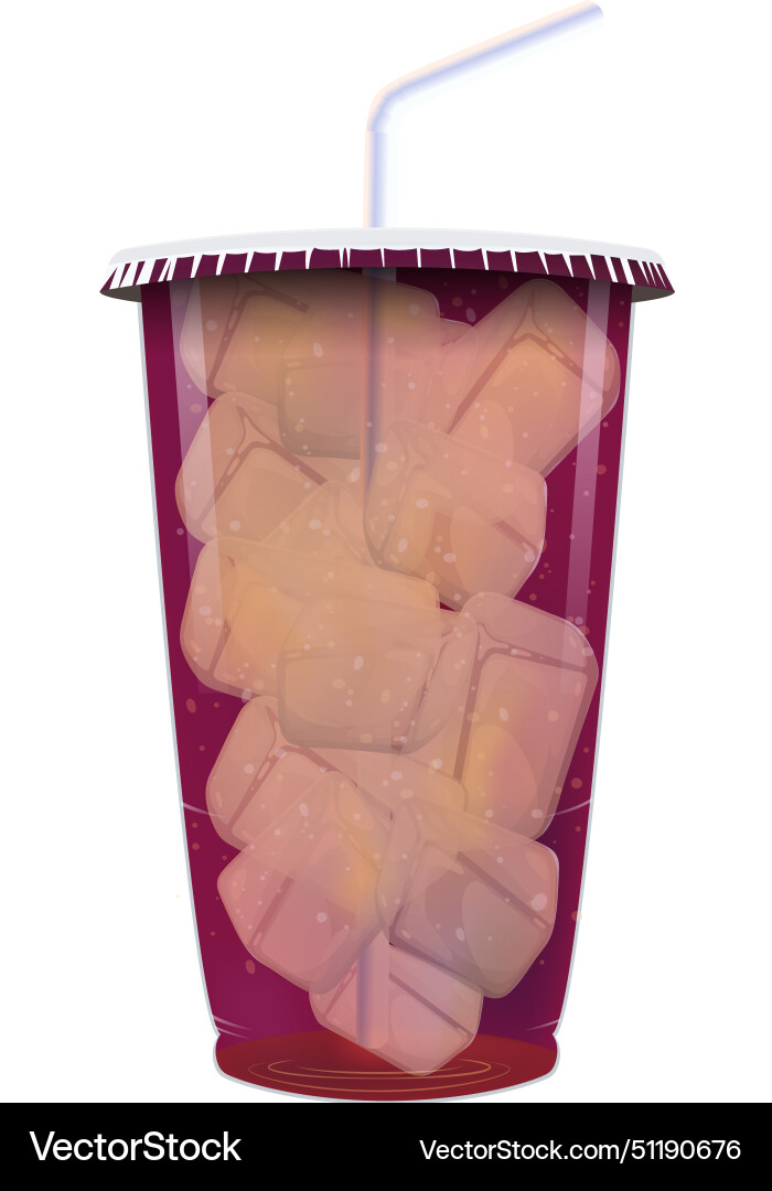 A cold beverage with ice Royalty Free Vector Image