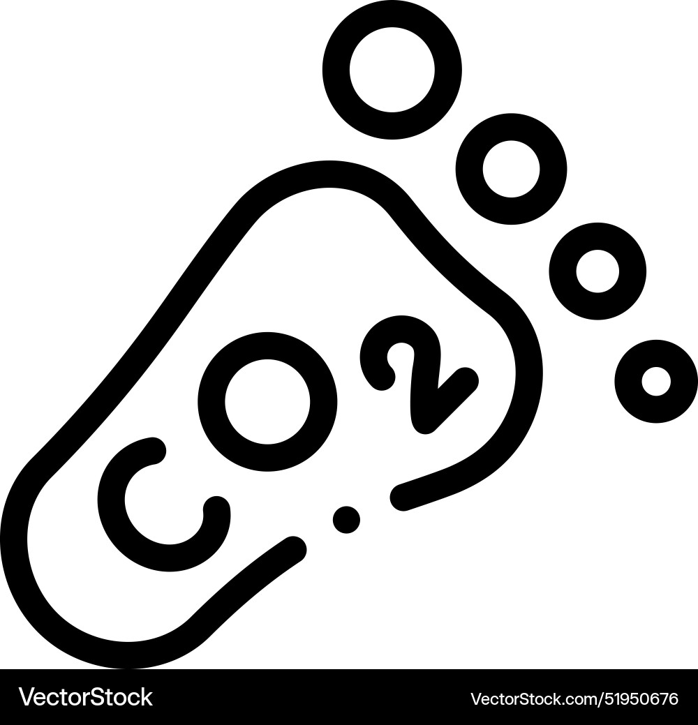 Carbon footprint icon thin linear style design Vector Image Carbon footprint icon thin linear style design Vector Image