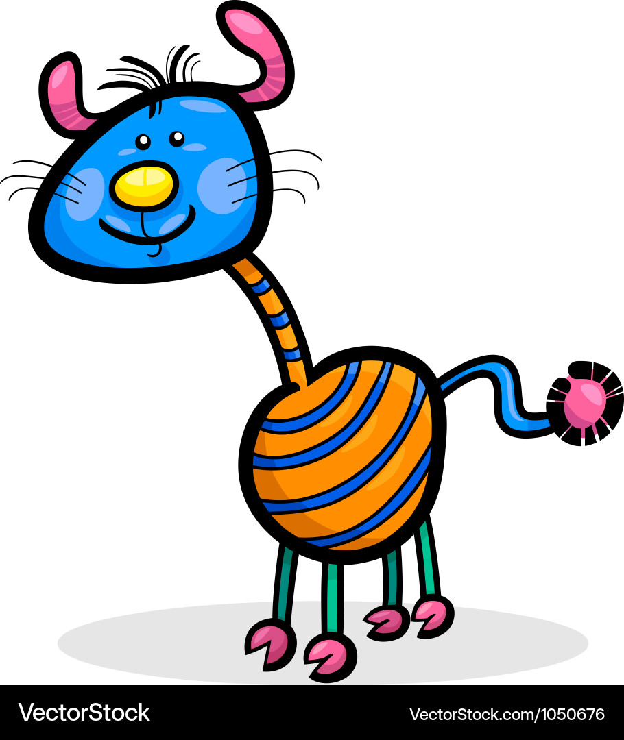 Cartoon funny fantasy creature Royalty Free Vector Image