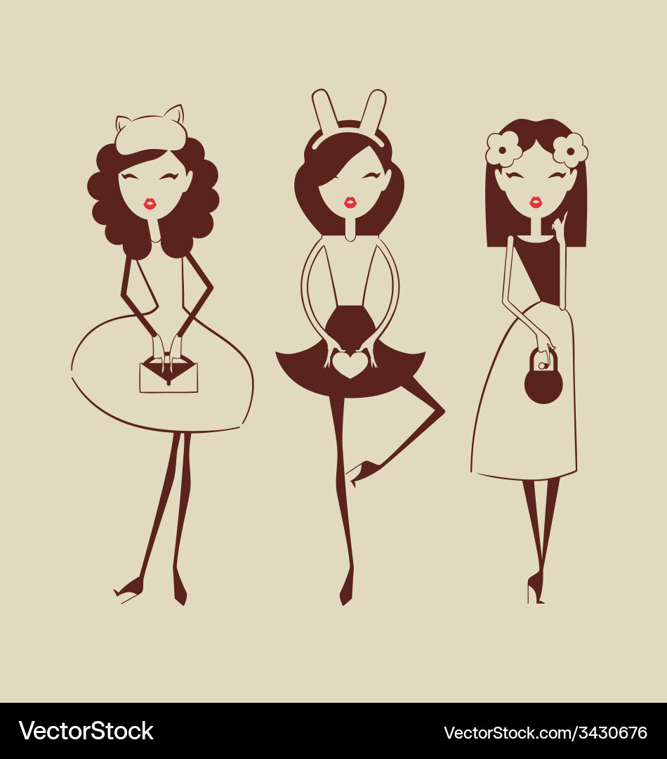 Fashion woman collection Royalty Free Vector Image