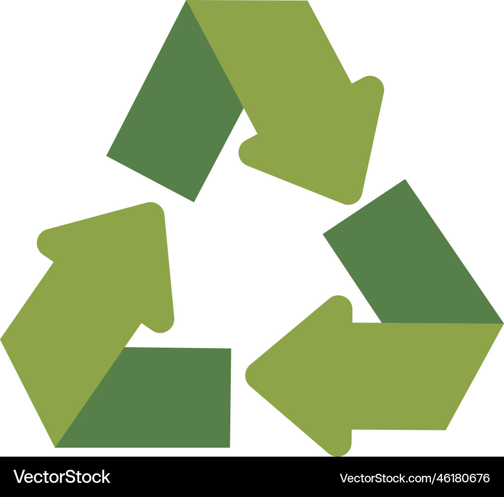 Green recycle arrows Royalty Free Vector Image