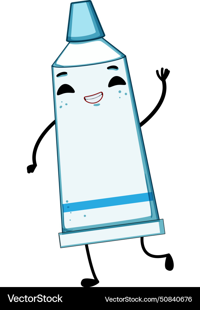 Hygiene toothpaste character cartoon Royalty Free Vector