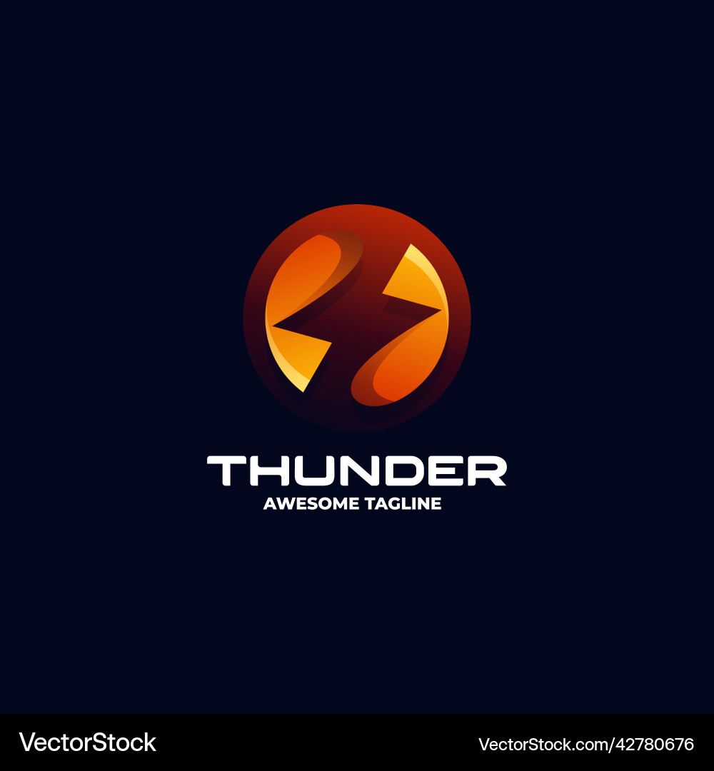 Logo storm gradient colorful style Royalty Free Vector Image