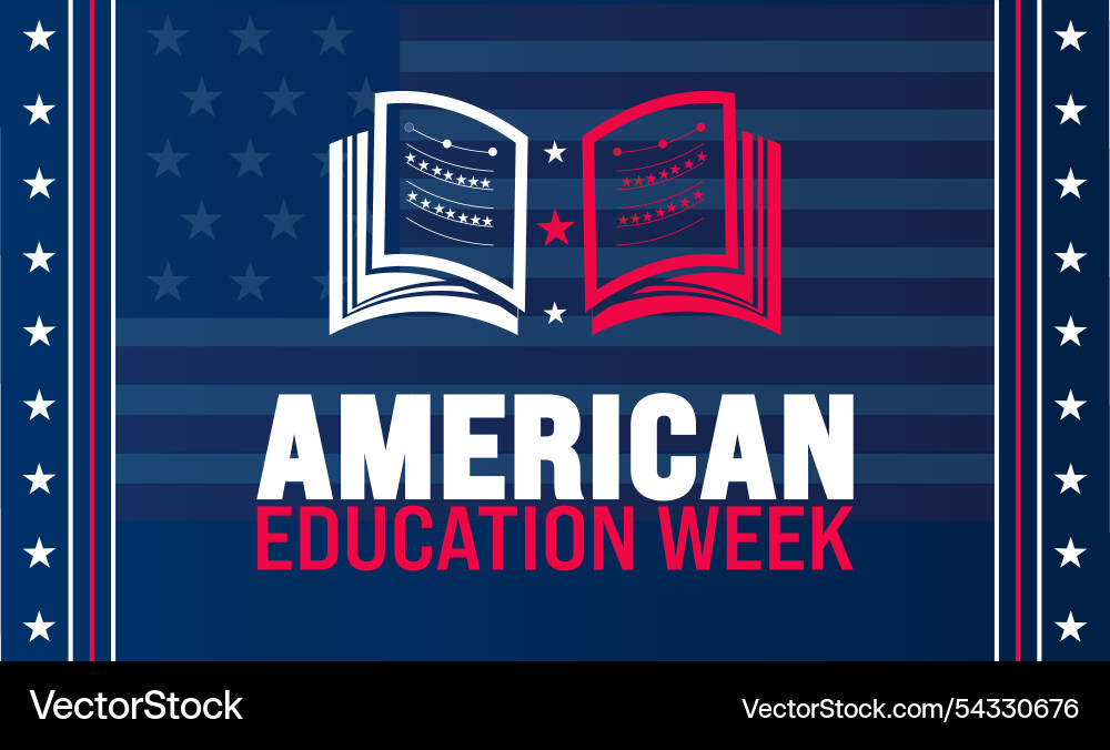 November is american education week background Vector Image