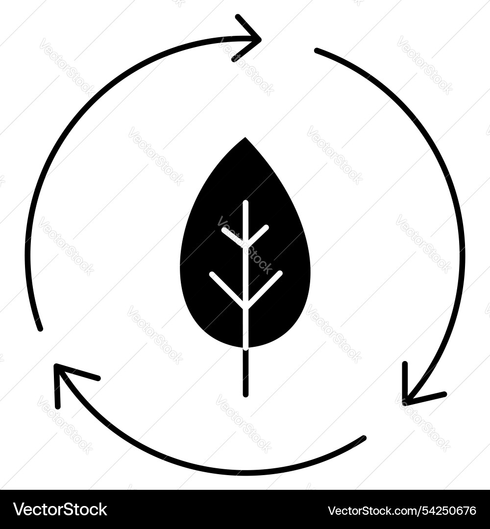 Sustainable eco-conscious biodegradable icon Vector Image