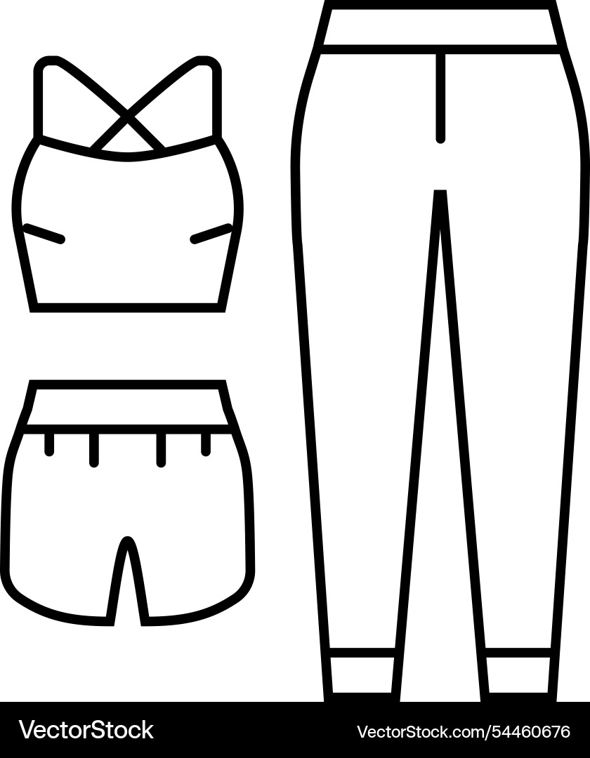 Workout attire line icon Royalty Free Vector Image