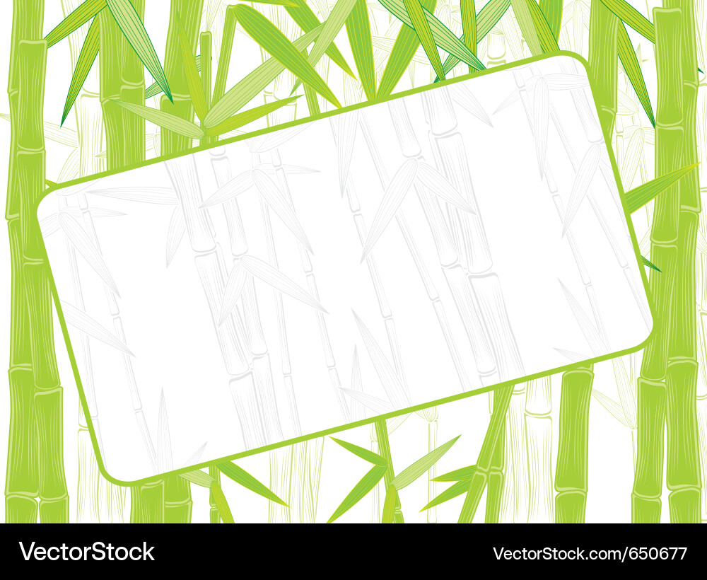 Bamboo frame Royalty Free Vector Image - VectorStock