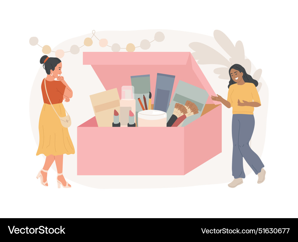 Beauty box isolated concept Royalty Free Vector Image