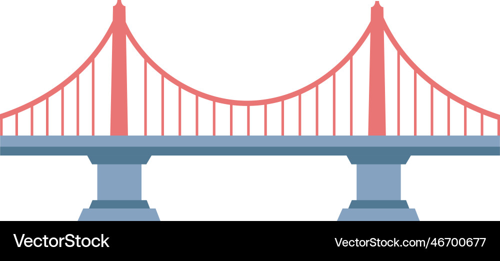 Bridge city planning and architectural design Vector Image