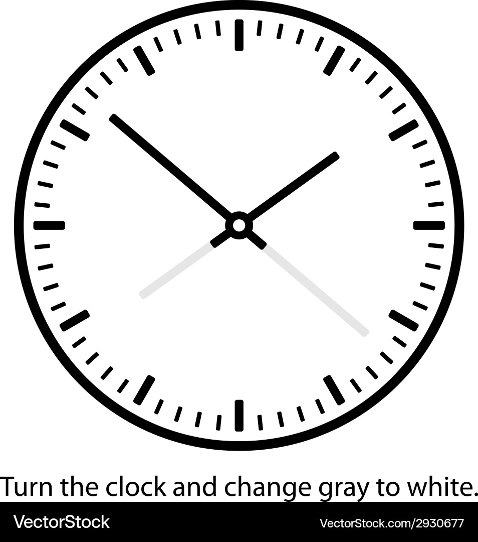 Clock face - easy change time Royalty Free Vector Image
