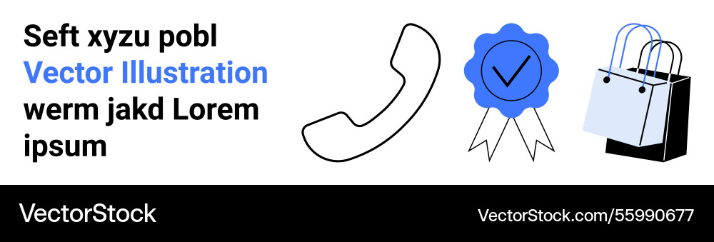 Communication quality assurance and shopping Vector Image