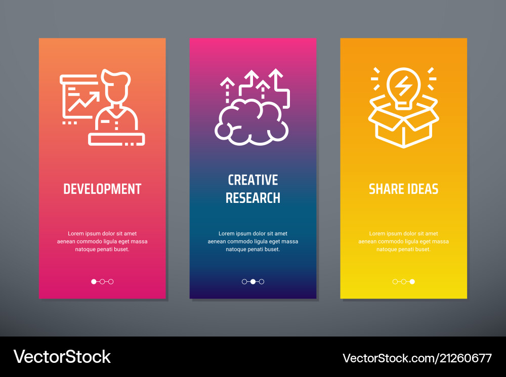 Development creative research share ideas Vector Image