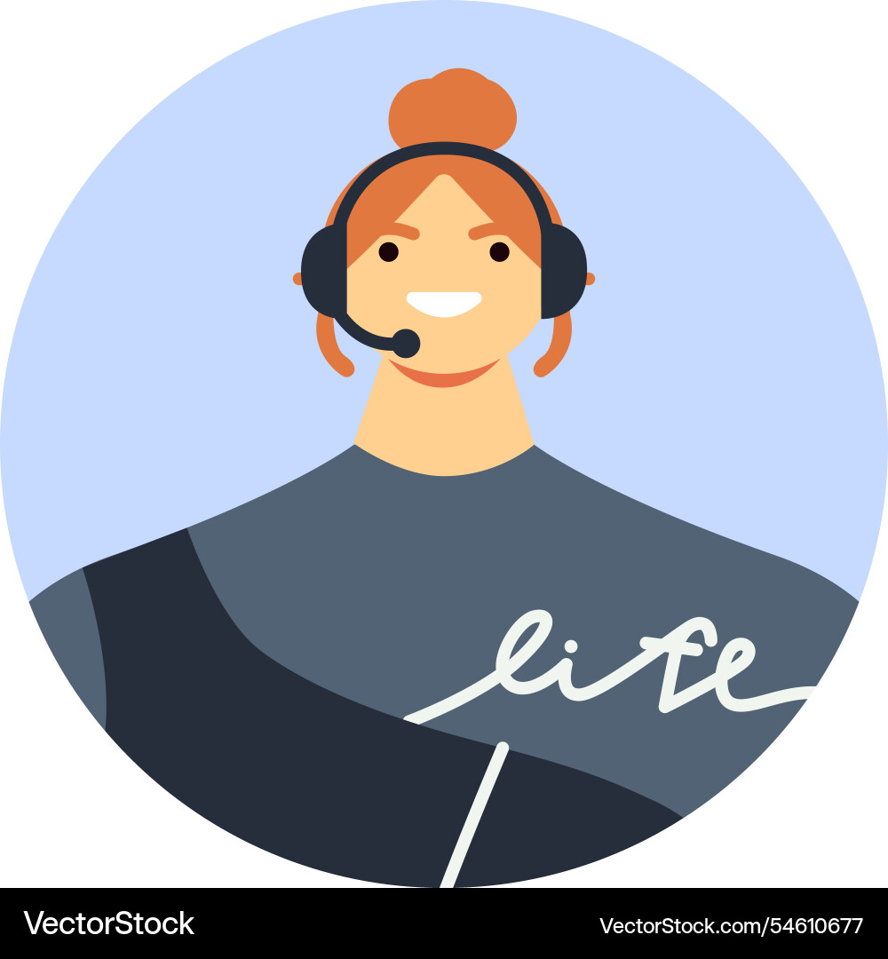 Friendly female customer service representative Vector Image