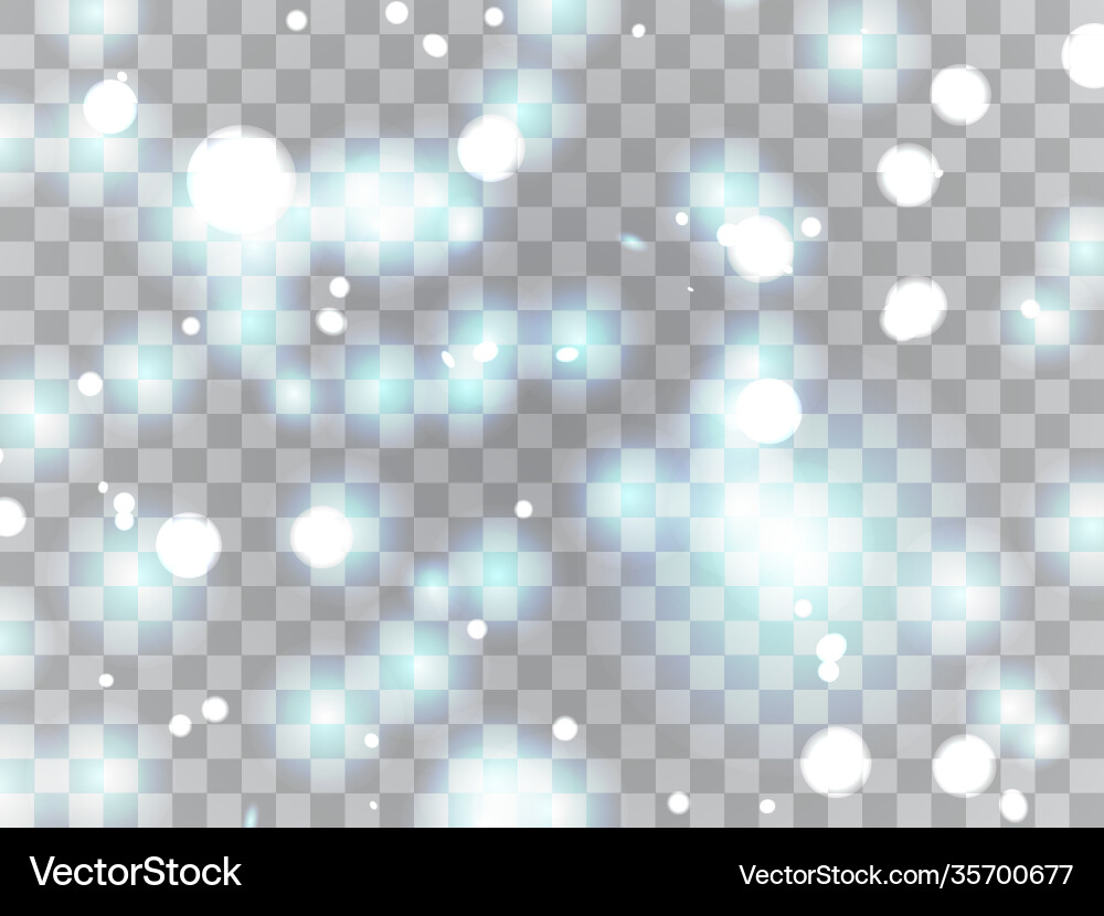 Glowing light on a transparent background Vector Image