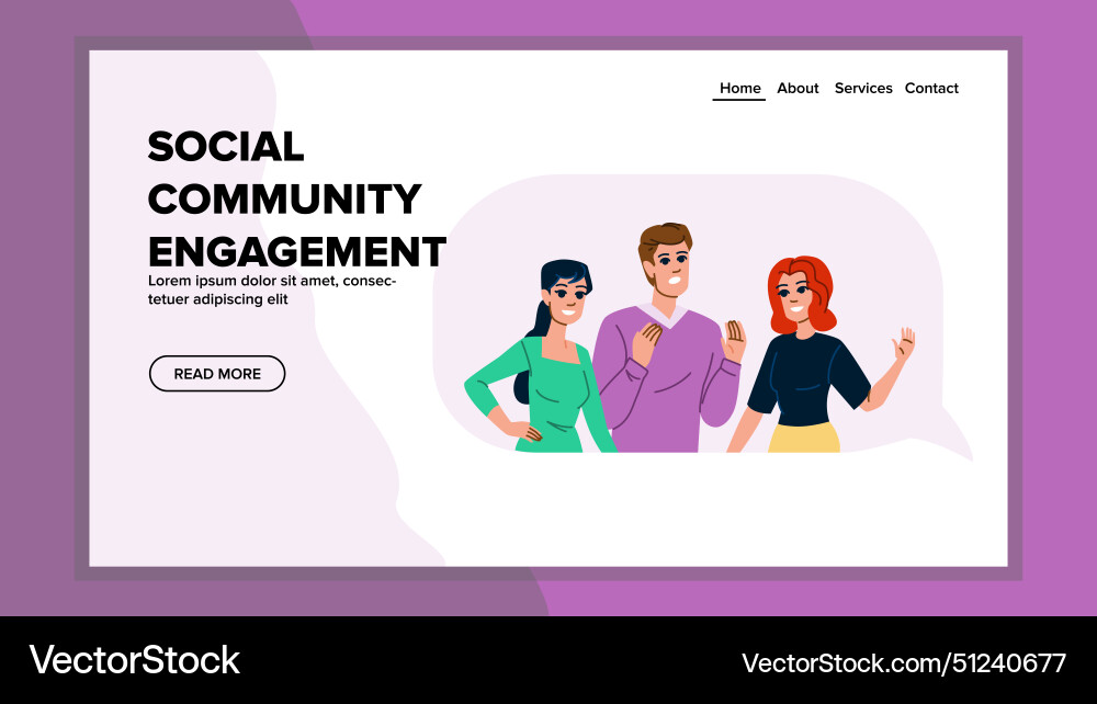 Involvement social community engagement Royalty Free Vector