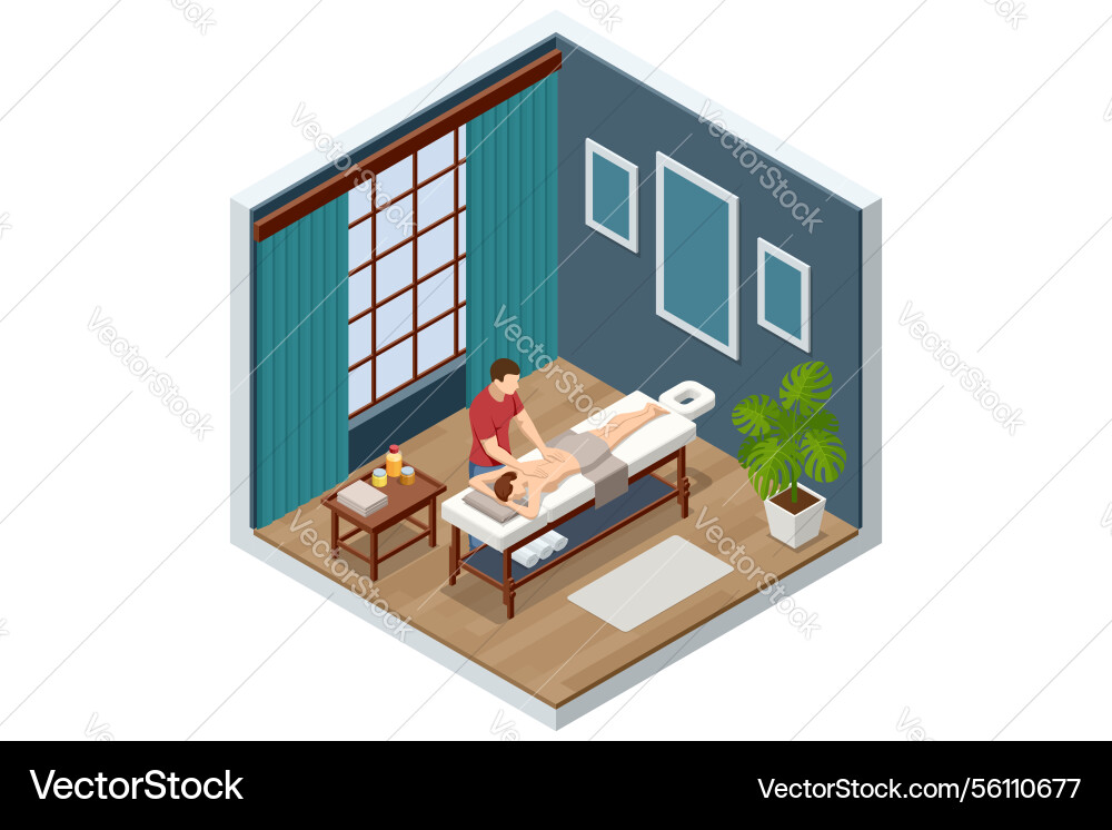 Isometric of a massage Royalty Free Vector Image