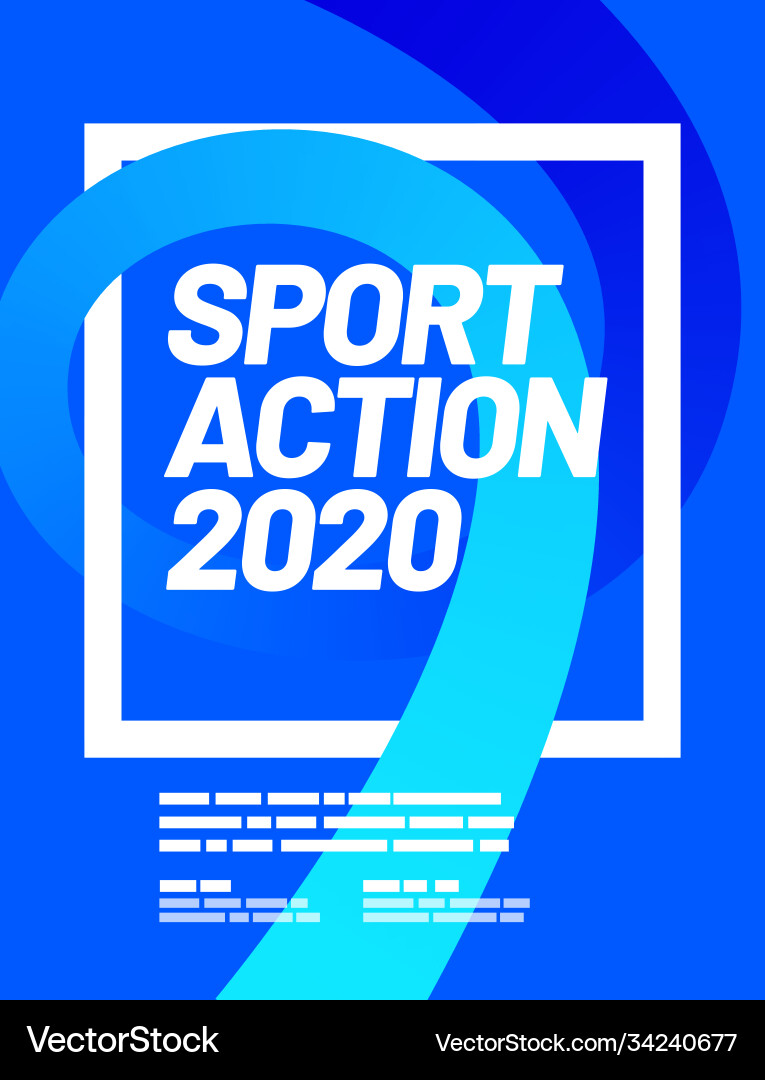 Poster template design for sport event Royalty Free Vector